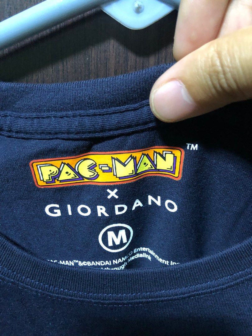 Pac Man X Giordano, Men's Fashion, Tops & Sets, Tshirts & Polo Shirts on Carousell