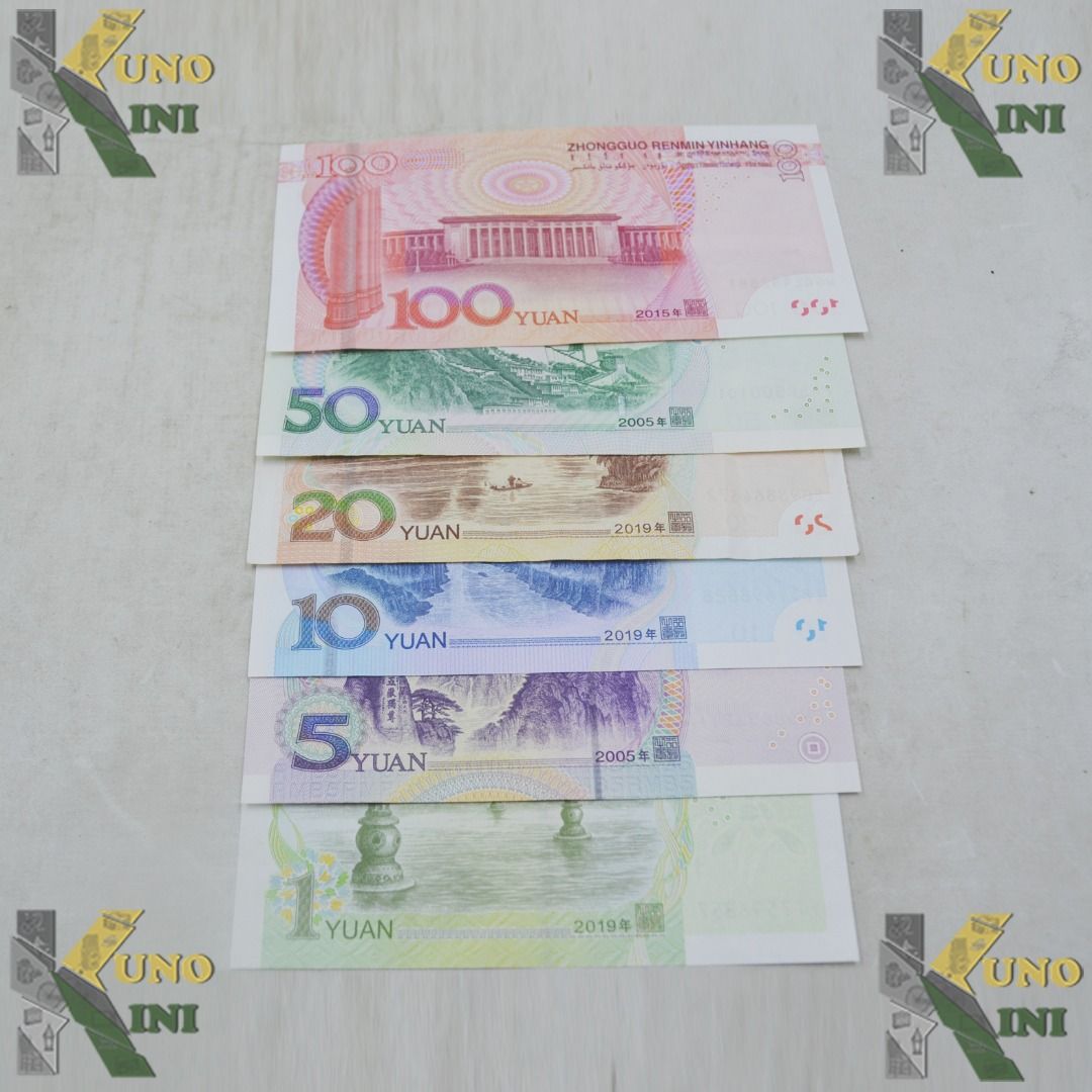 PAKET KOLEKSI FULL SET LENGKAP UANG REAL CHINA YUAN,2005-2019,6 lembar ...