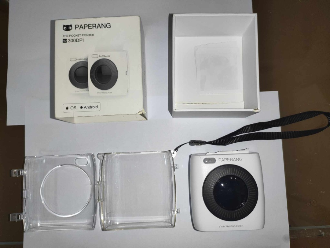 Paperang P2 Portable Photo Printer with Free Roll of Paper & Hard Case ...