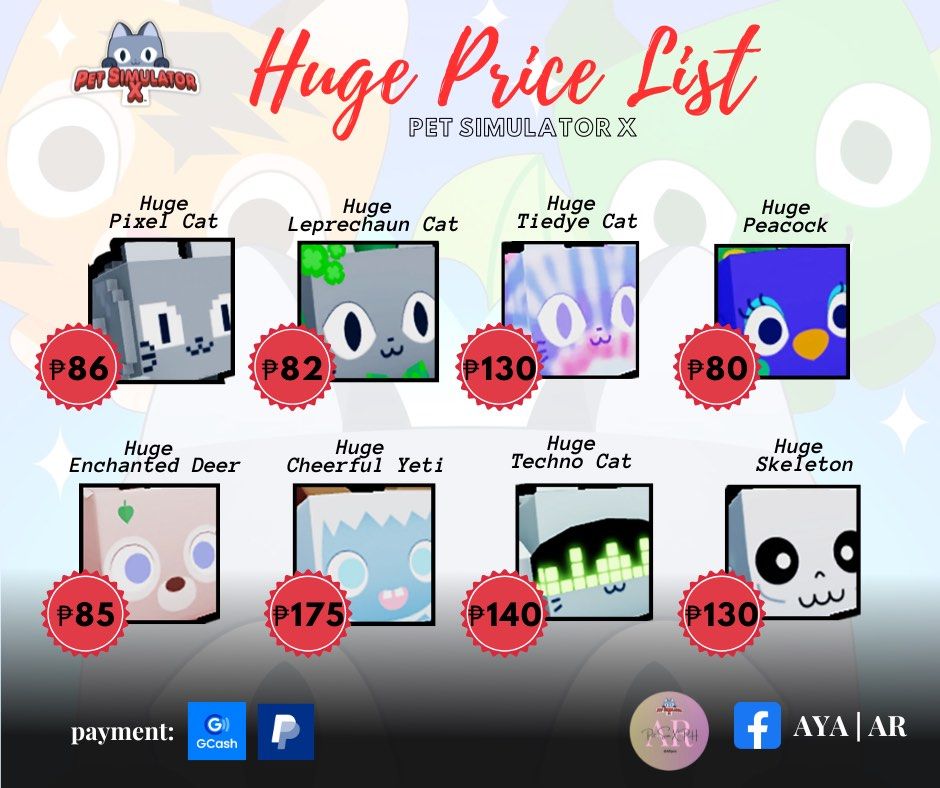 Pet simulator x (psx) huge pets, Video Gaming, Gaming Accessories, In ...