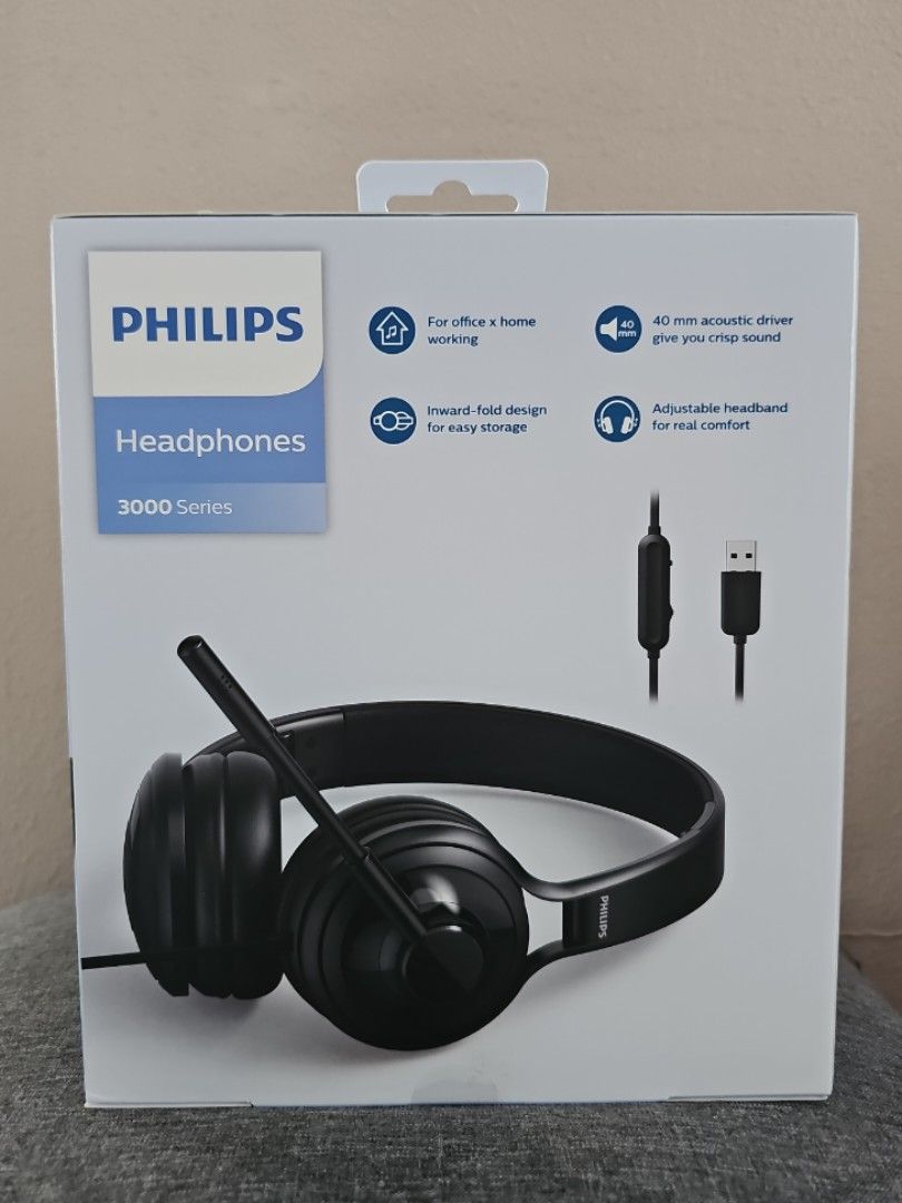 Philips Headphones with mic (3000 series), Audio, Headphones & Headsets ...