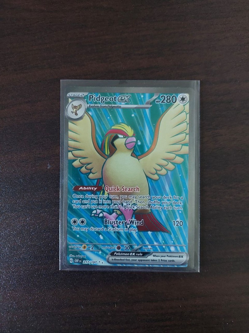 PIDGEOT EX FULL ART OBSIDIAN FLAMES POKEMON TCG CARDS NOT CHARIZARD ...