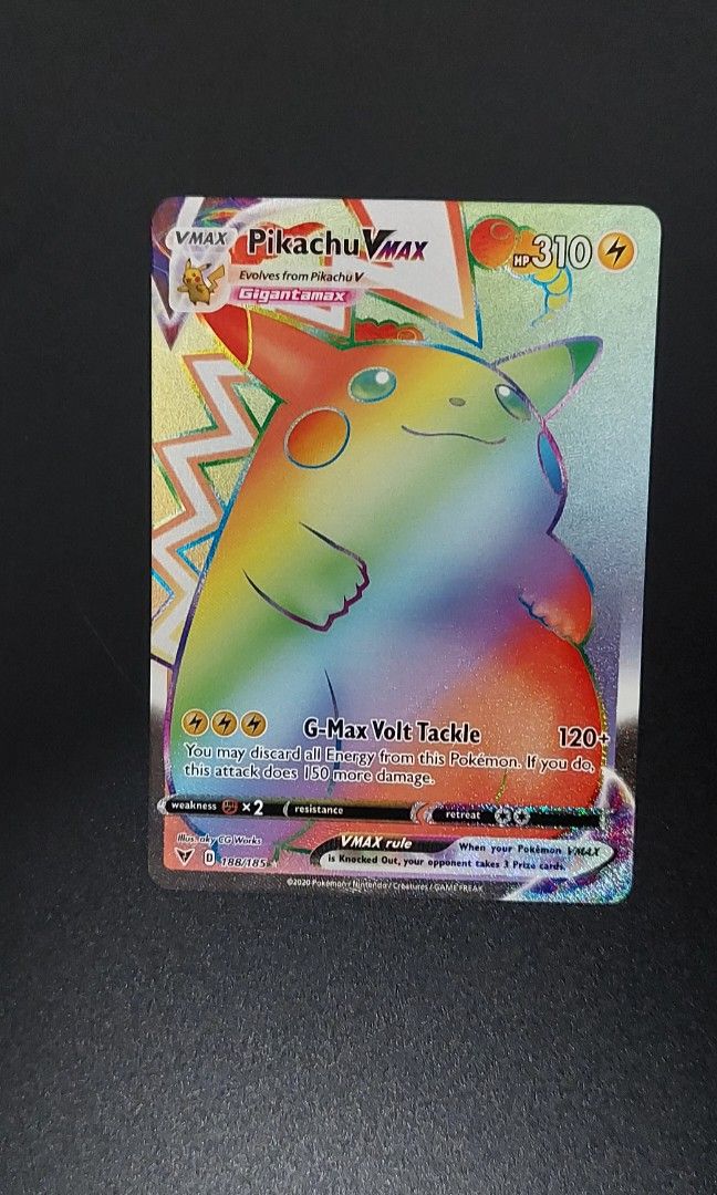 Pokemon tcg: rainbow pikachu vmax aa, Hobbies & Toys, Toys & Games on ...