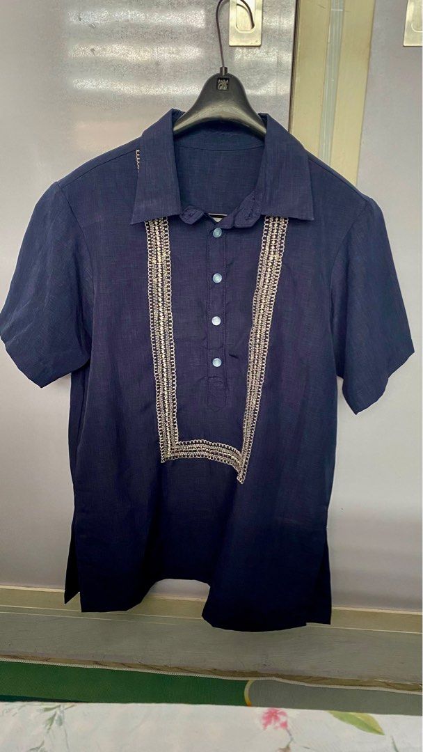 Polo Barong uniform for men on Carousell
