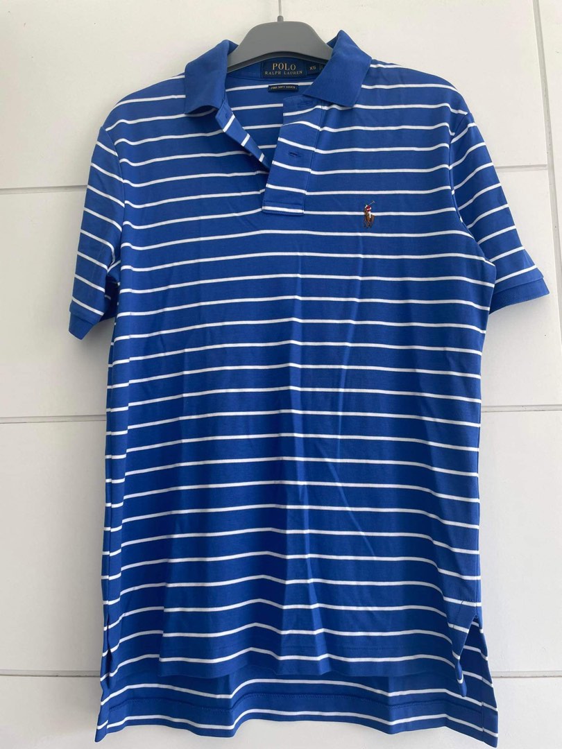 Polo Ralph Lauren Blue Striped Polo Shirt on Carousell