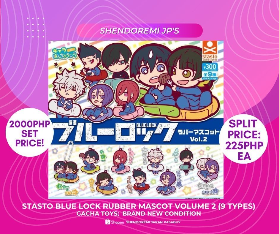 [PRE-ORDER] Stasto Blue Lock Rubber Mascot Volume 2 9 Types, Hobbies & Toys, Toys & Games on ...