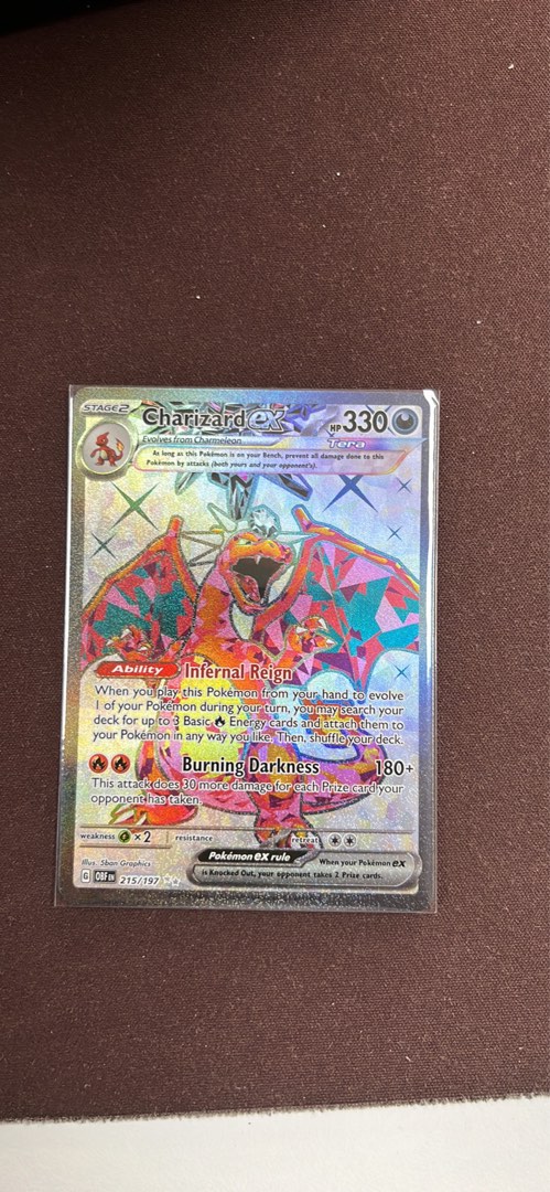PTCG 寶可夢卡牌 國際版 英文 SV3 太晶噴火龍ex SR, 興趣及遊戲, 玩具 & 遊戲類 - Carousell