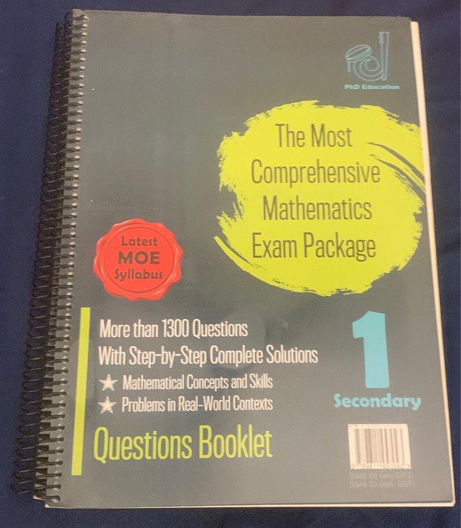 Question and solution booklet for secondary 1 math, Hobbies & Toys ...