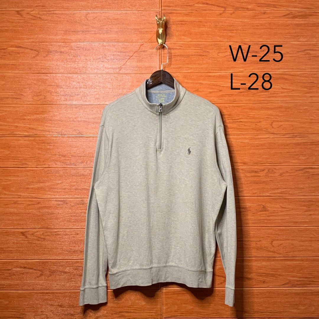Ralph Lauren RL Beige Quarter zip, Men's Fashion, Tops & Sets, Formal ...