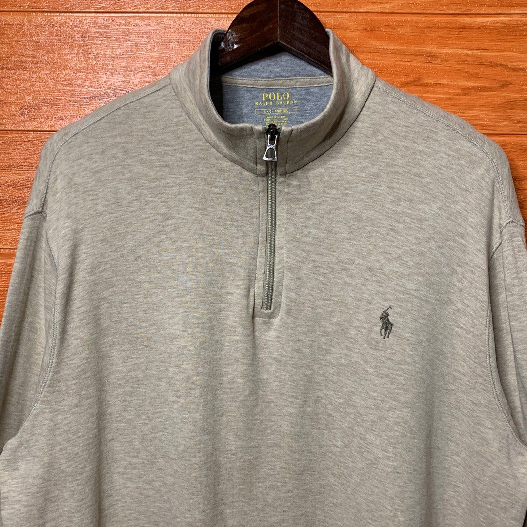 Ralph Lauren RL Beige Quarter zip, Men's Fashion, Tops & Sets, Formal ...