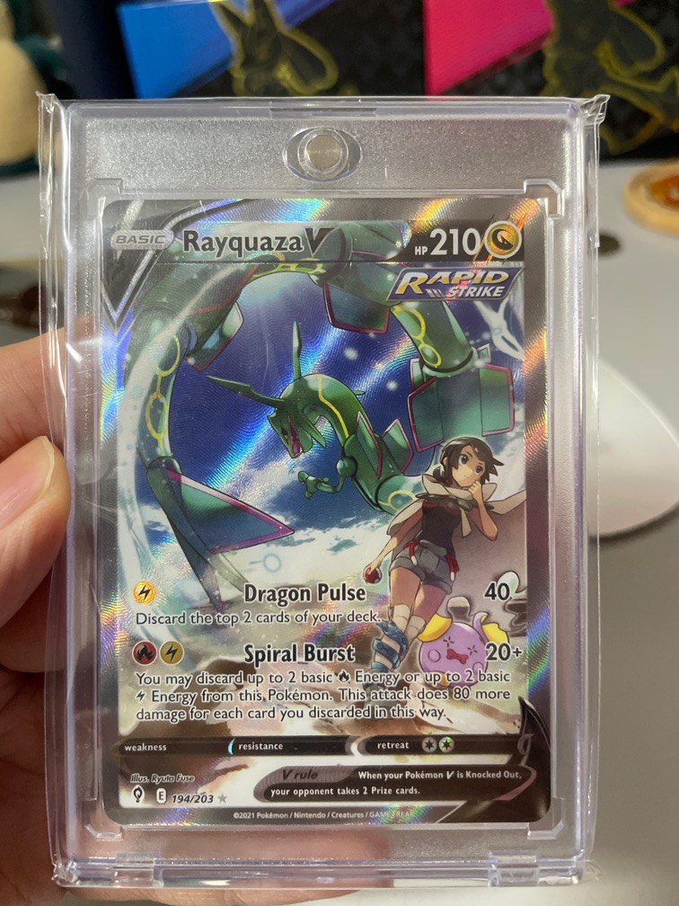 Rayquaza V AA, Hobbies & Toys, Toys & Games on Carousell