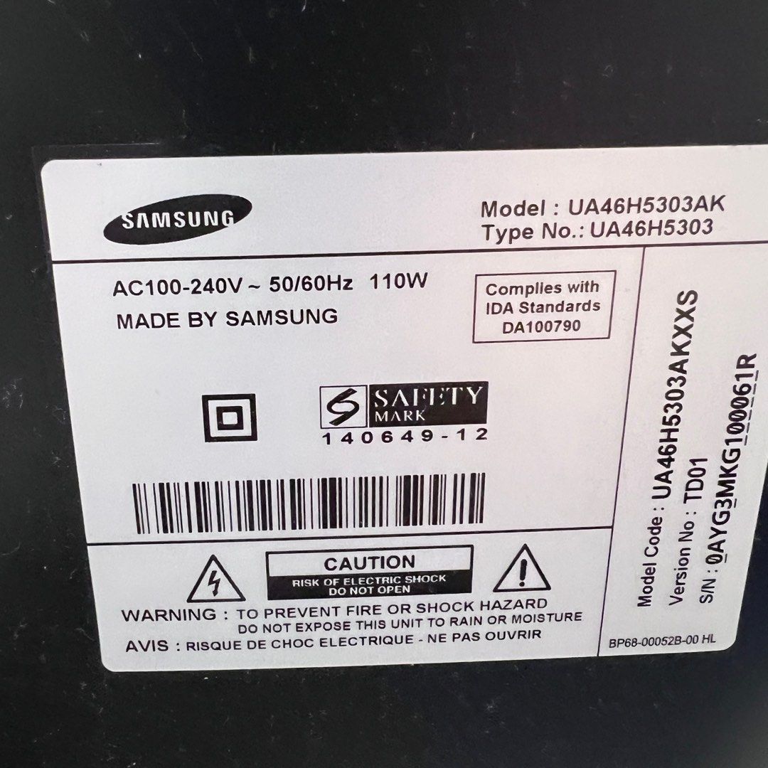Samsung UA46H5303AK 46 inch LED Full HD TV, TV & Home Appliances, TV ...