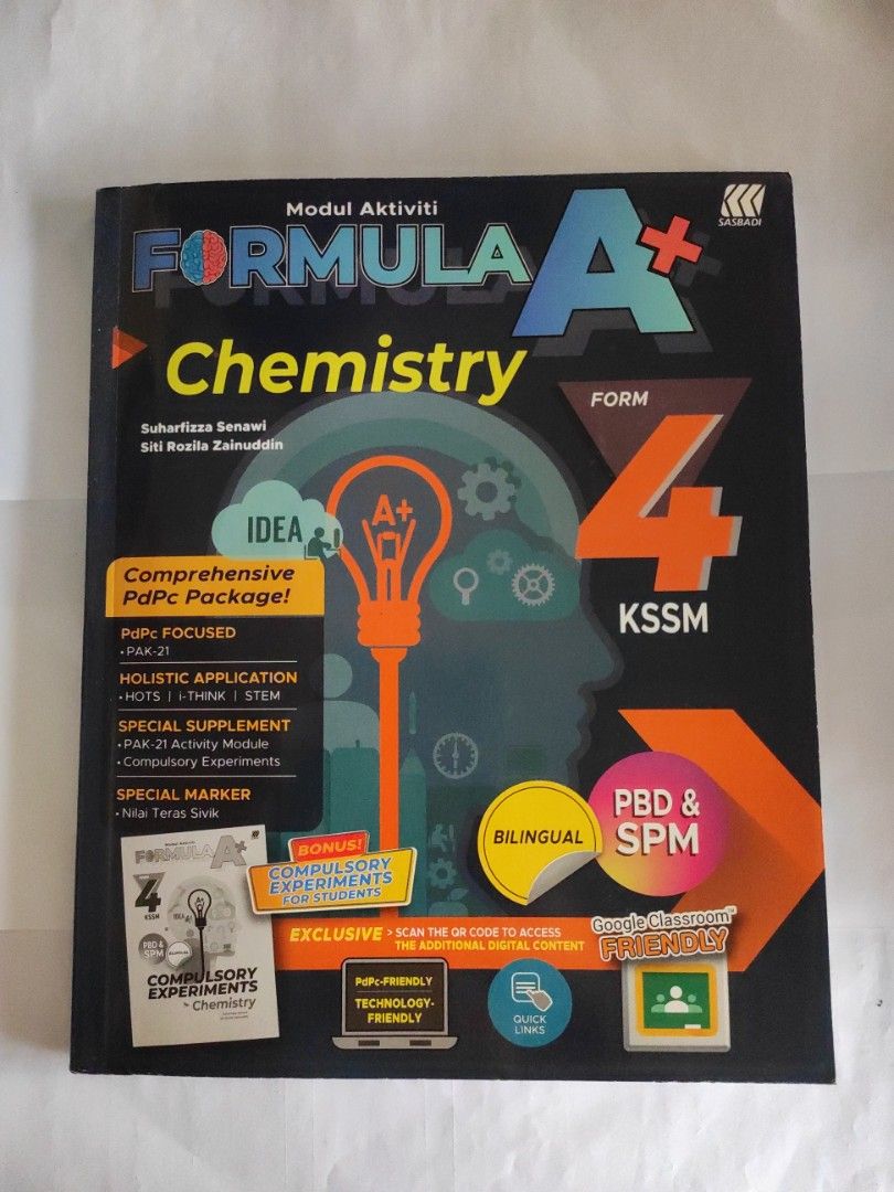 Sasbadi KSSM English version Chemistry Form 4 workbook, Hobbies & Toys ...