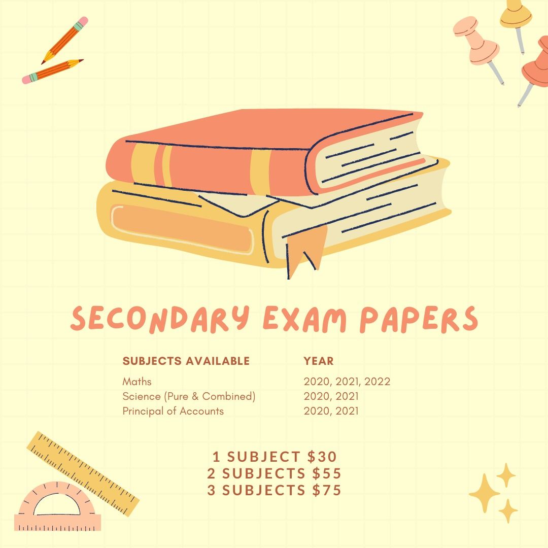 Secondary school exam papers, Hobbies & Toys, Books & Magazines ...