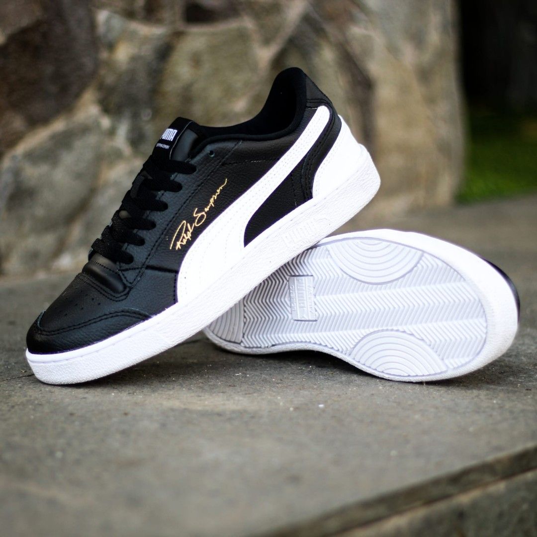 Sepatu Puma Ralph Simpsons Black Strip White Original, Fesyen Pria ...