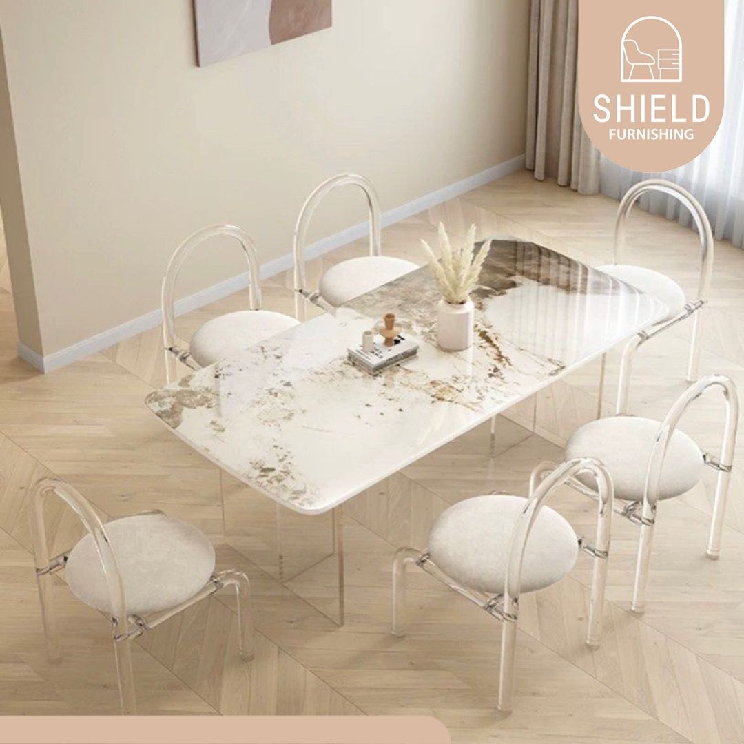 SINCERE Modern Invisible Dining Table, Furniture & Home Living ...
