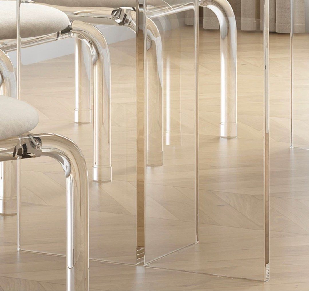 SINCERE Modern Invisible Dining Table, Furniture & Home Living ...