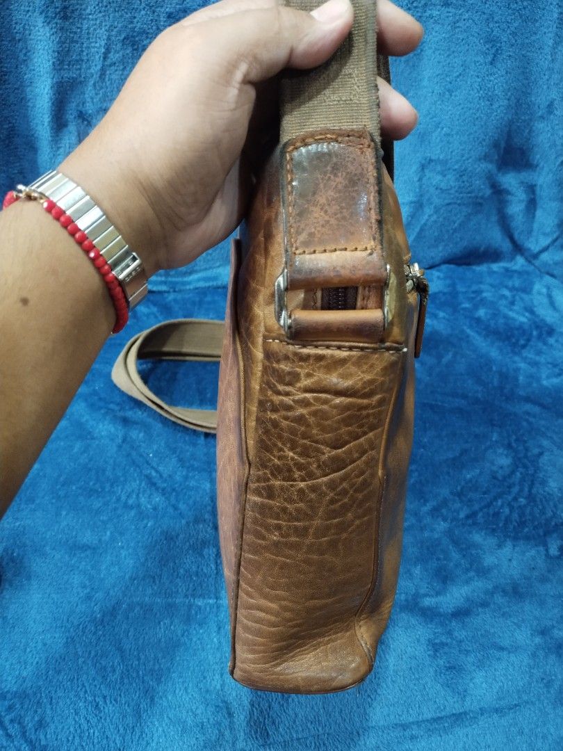 SKAP VINTAGE GENUINE LEATHER W/ CODE SLING BAG FOR MEN, Men's Fashion ...