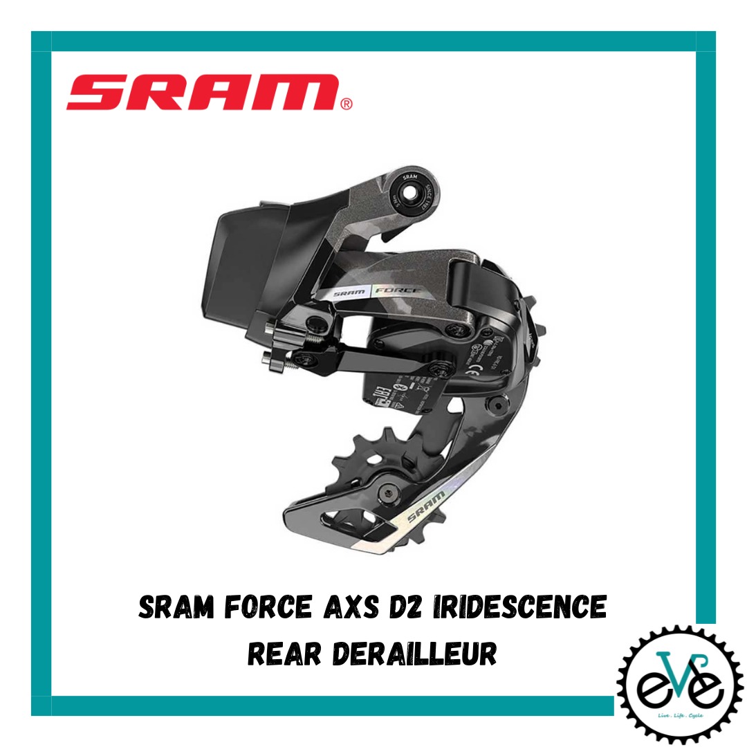 SRAM Force AXS D2 Iridescence Rear Derailleur Black 12s Max 36t, Sports ...