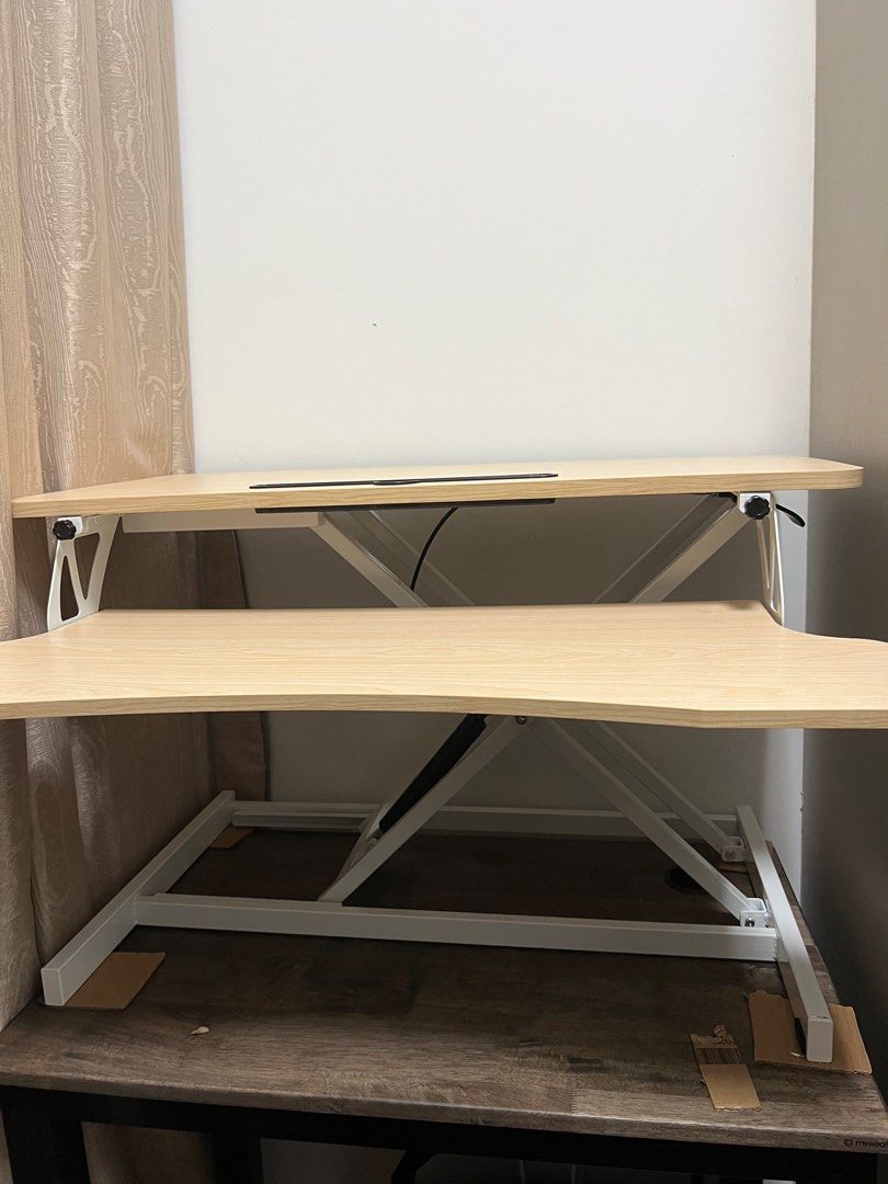 Ergonomic Standing Desk Riser / Converter, Furniture & Home Living ...