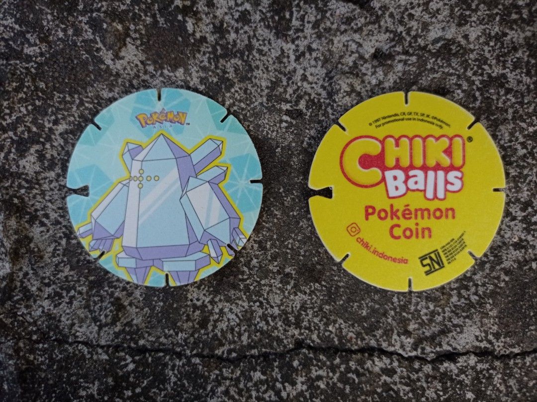 Tazos / Tajos POKEMON COIN -REGICE- CHIKI BALLS New Murah Mainan Anak ...
