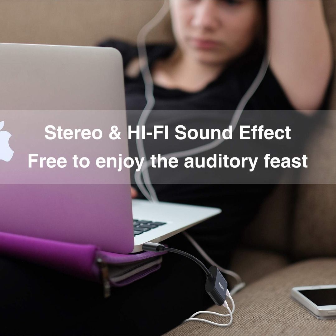 TechRise USB Audio Adapter External Stereo Sound Card with 3.5mm ...