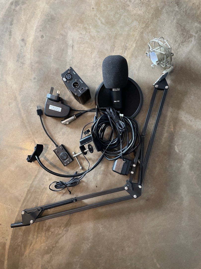 Tonor BM-700 mic + adapters, Audio, Microphones on Carousell