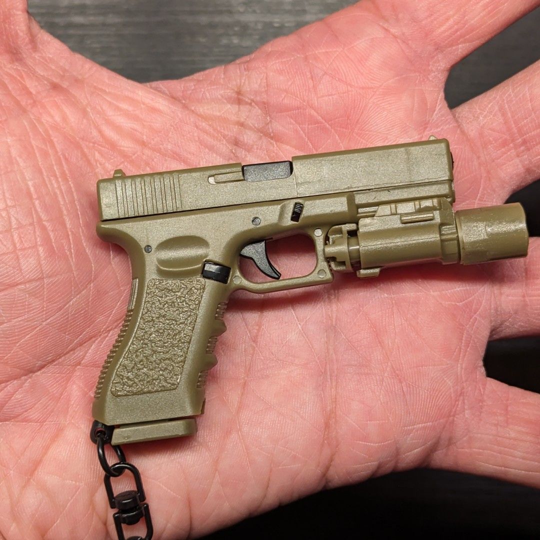 Toy Gun Keychain | Glock + Flashlight| 1:4 Scale, Hobbies & Toys ...