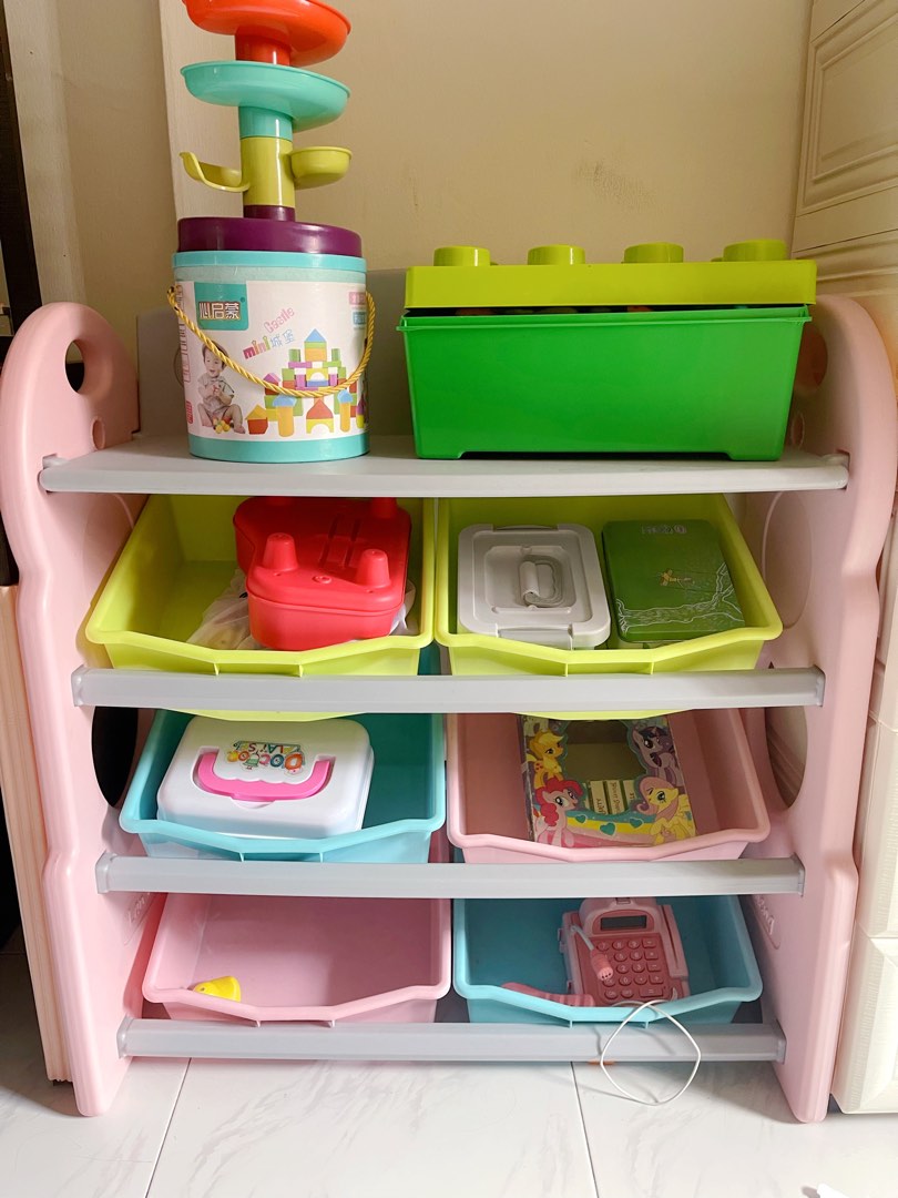 Toy rack, Furniture & Home Living, Furniture, Shelves, Cabinets & Racks ...