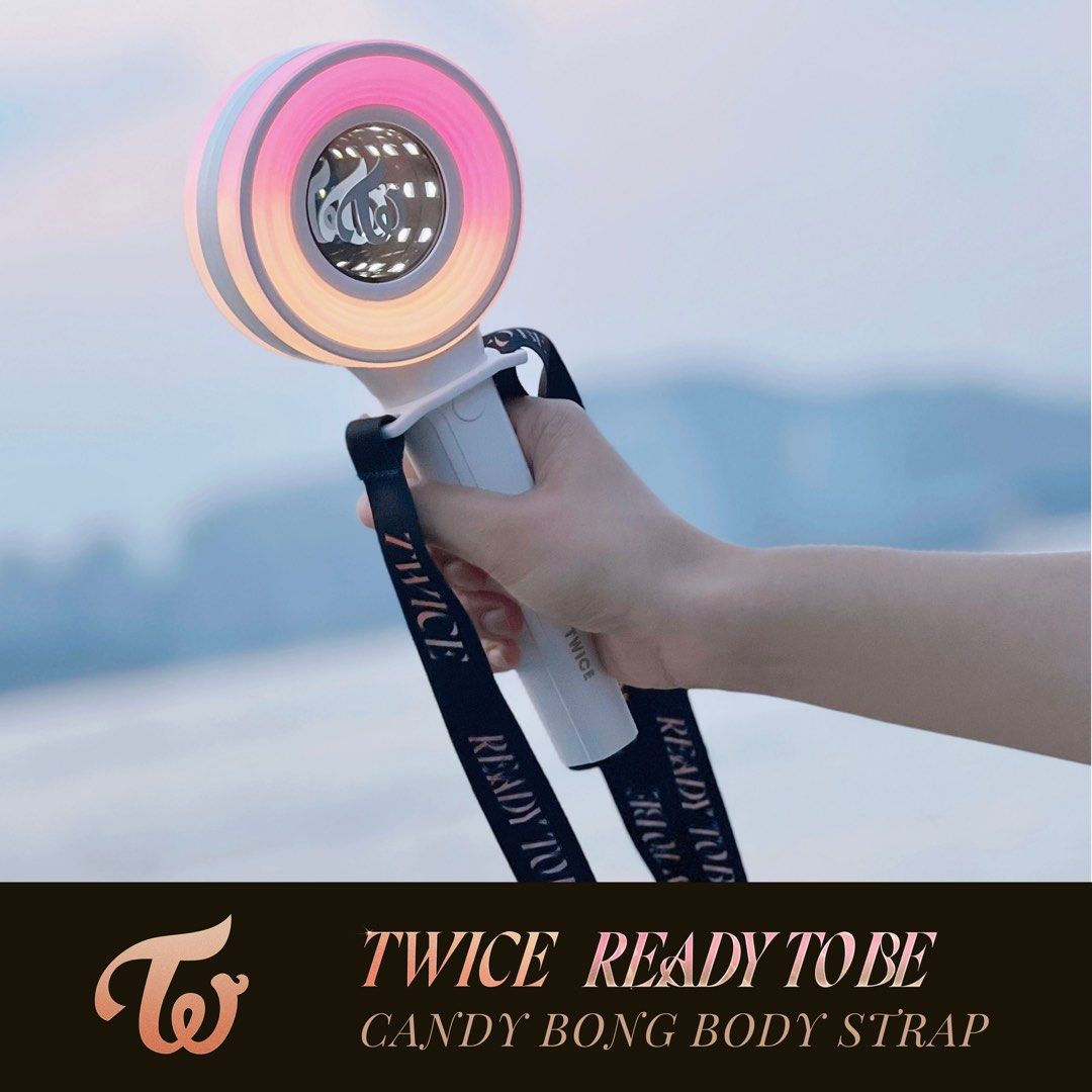 TWICE READY TO BE Candy Bong Lightstick Holder Strap Lanyard, Hobbies ...