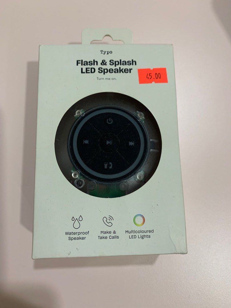 TYPO LED FLASH AND SPLASH SPEAKER, Audio, Soundbars, Speakers ...