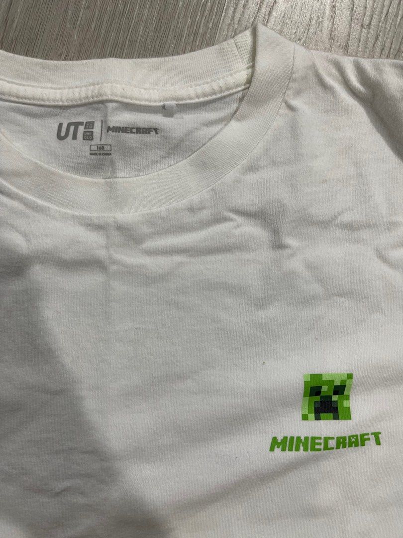 Uniqlo Minecraft Graphic Shirt, Babies & Kids, Babies & Kids Fashion on ...