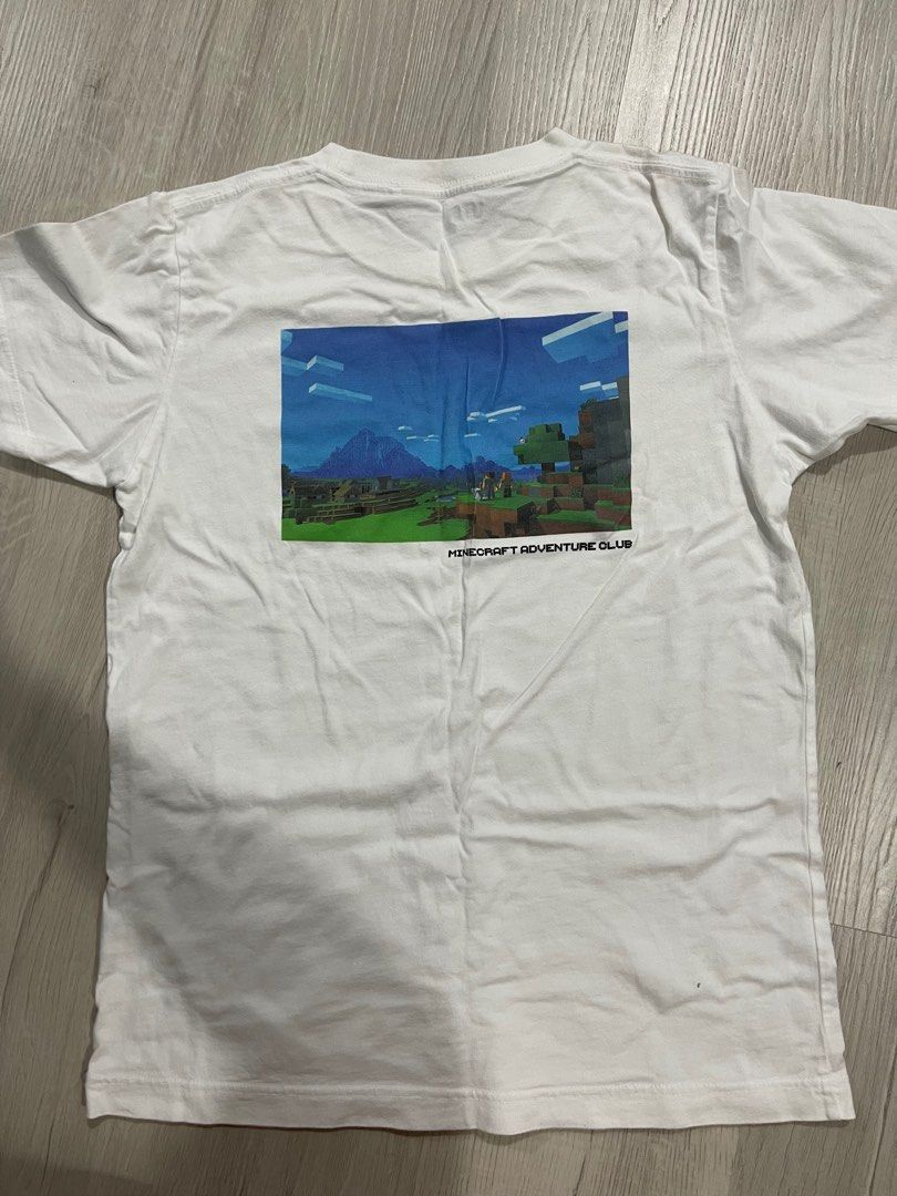 Uniqlo Minecraft Graphic Shirt, Babies & Kids, Babies & Kids Fashion on ...