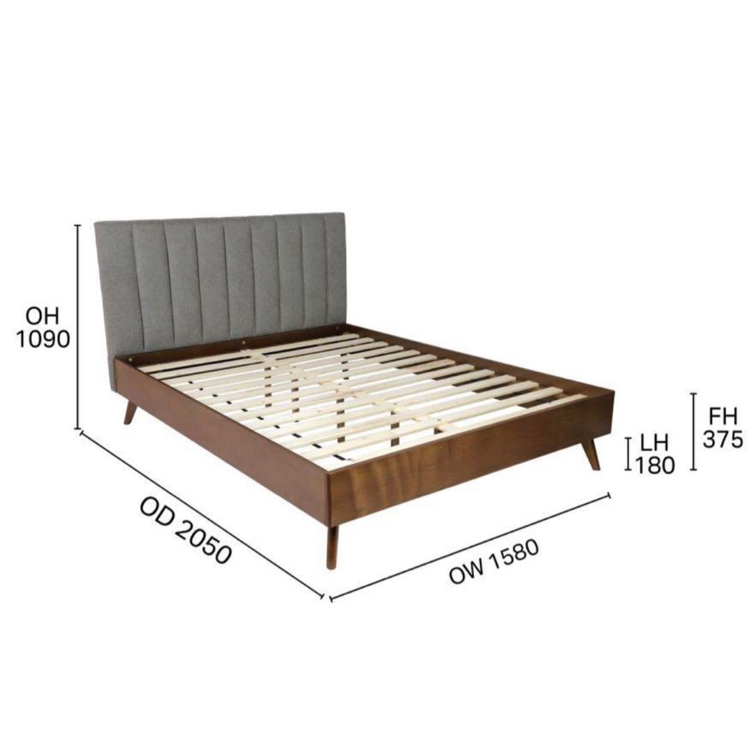 Valentino Queen Bed Frame, Furniture & Home Living, Furniture, Bed Frames & Mattresses on Carousell