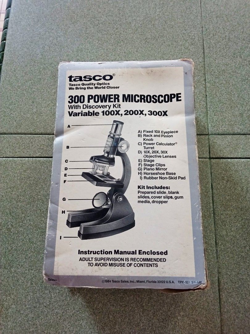 Vintage 1984 Tasco 300 Power Microscope., Hobbies & Toys, Toys & Games ...