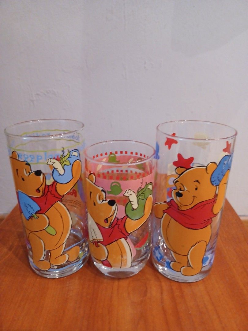 Vintage 70's Winnie the Pooh Glass Cup $2 each ( Clearance Sales ...