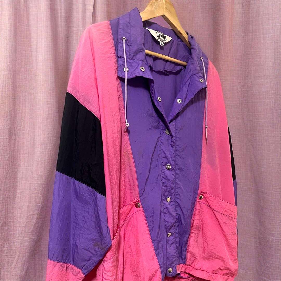 vintage 80s 90s multicolor windbreaker , Women's Fashion, Coats ...