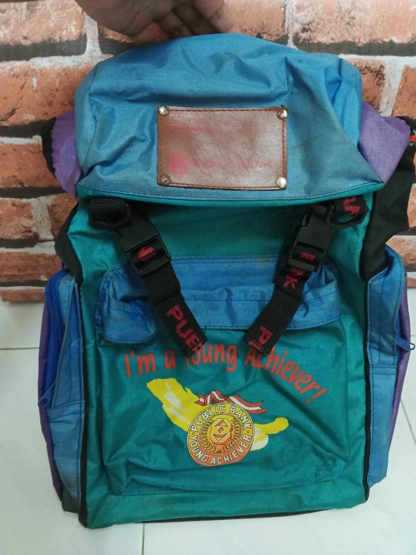 VINTAGE PUBLIC BANK 90s [YOUNG ACHIEVER] Backpack | Beg Sekolah, Men's ...