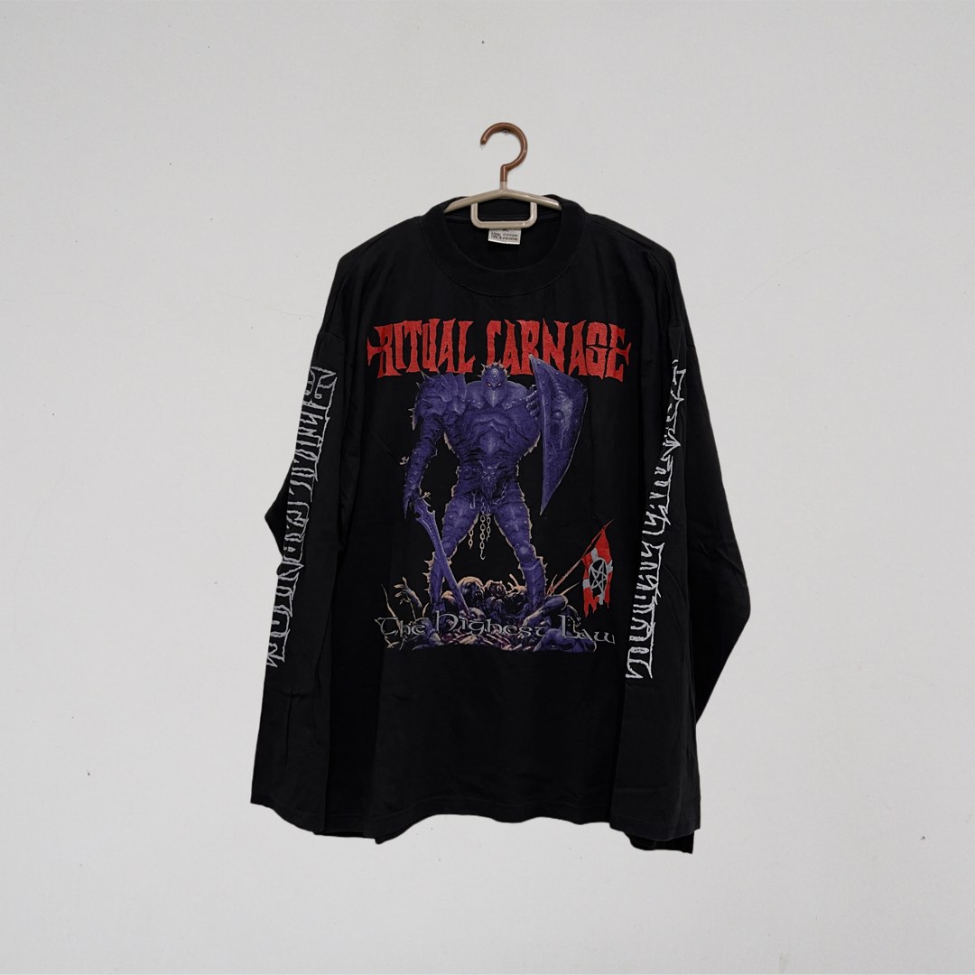 Vintage Ritual Carnage The Highest Law Longsleeve T-shirt, Men's Fashion, Tops & Sets, Tshirts ...