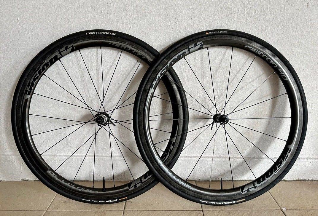 Vision metron 40 wheelset carbon Tubular, Sports Equipment, Bicycles ...