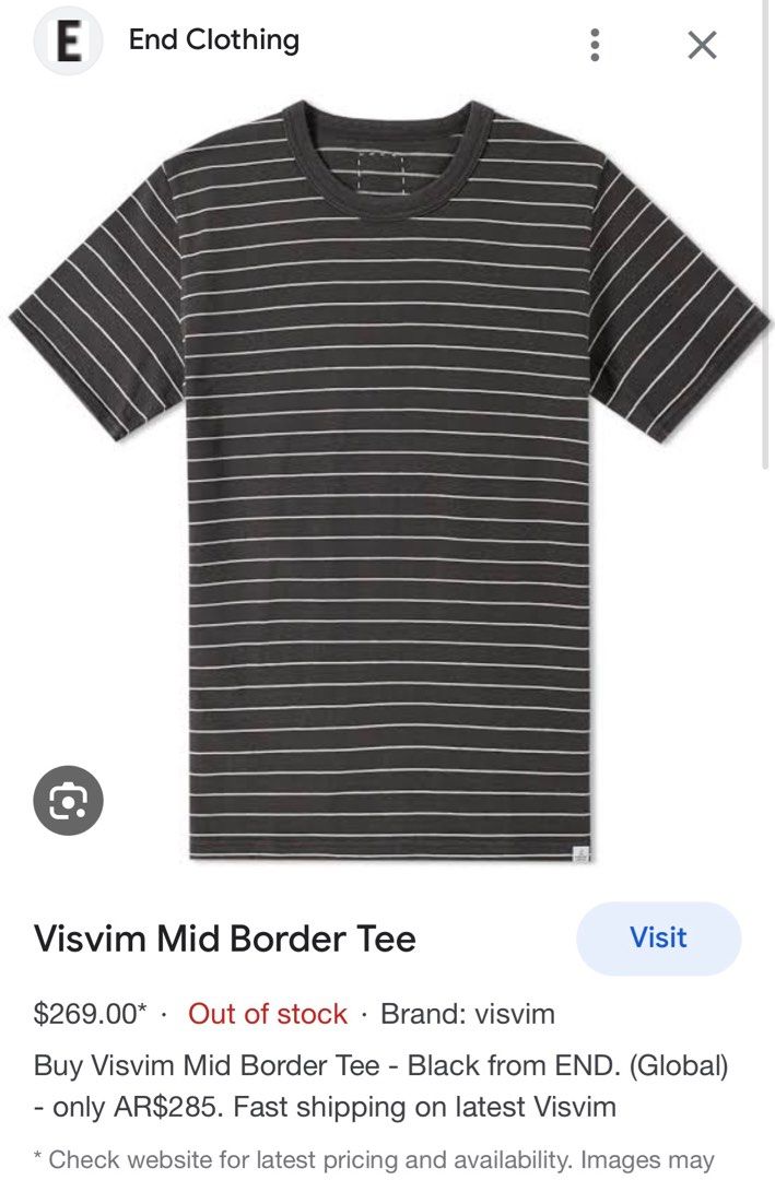 Visvim Mid Border Tee on Carousell