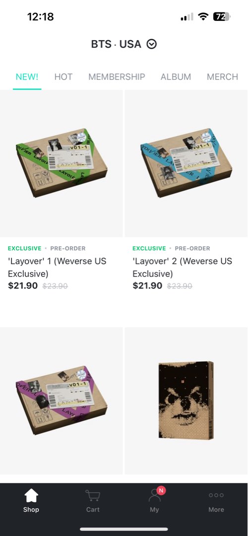 Weverse USA LAYOVER SOLO ALBUM BY V, Hobbies & Toys, Memorabilia ...