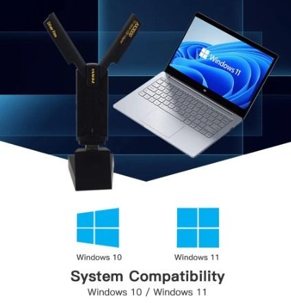 WiFi6 6E AX3000 USB 3.0 WiFi Adapter 3000Mbps Tri-Band 2.4G/5G/6GHz Wireless Network Card WiFi 6 ...