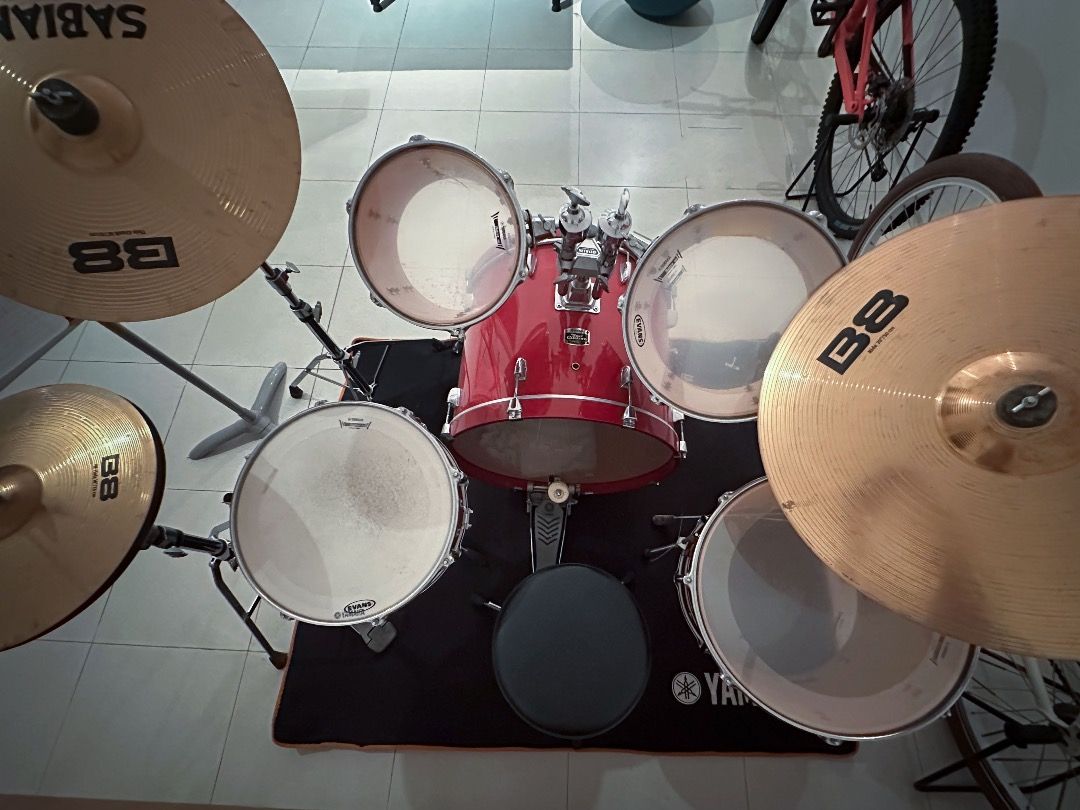 YAMAHA FULL DRUM SET, Hobbies & Toys, Music & Media, Musical ...