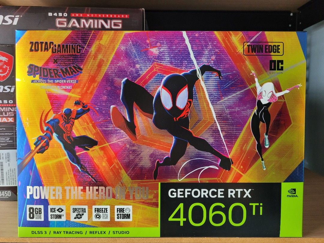 Zotac Gaming RTX 4060 Ti 8GB Twin Edge OC Spider-Man Edition Graphics ...