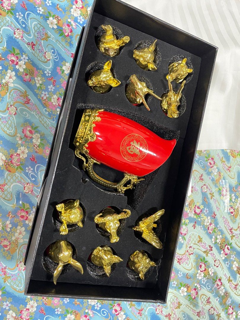 12 chinese zodiac Dragon Pitcher & Cups, Furniture & Home Living ...