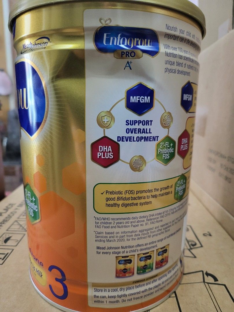 1.65 kg Enfagrow Stage 3 with dent, Babies & Kids, Nursing & Feeding ...