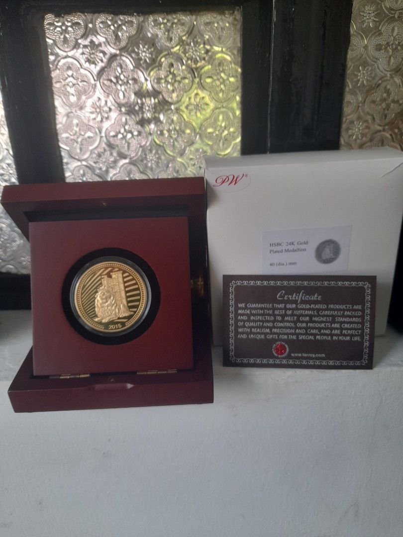 2015 HSBC gold plated coin on Carousell