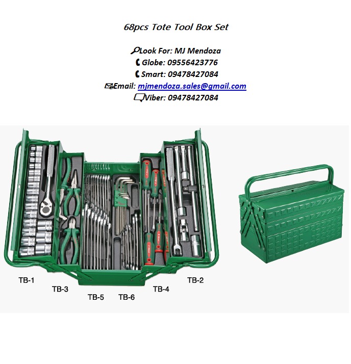 68pcs Tote Tool Box Set on Carousell
