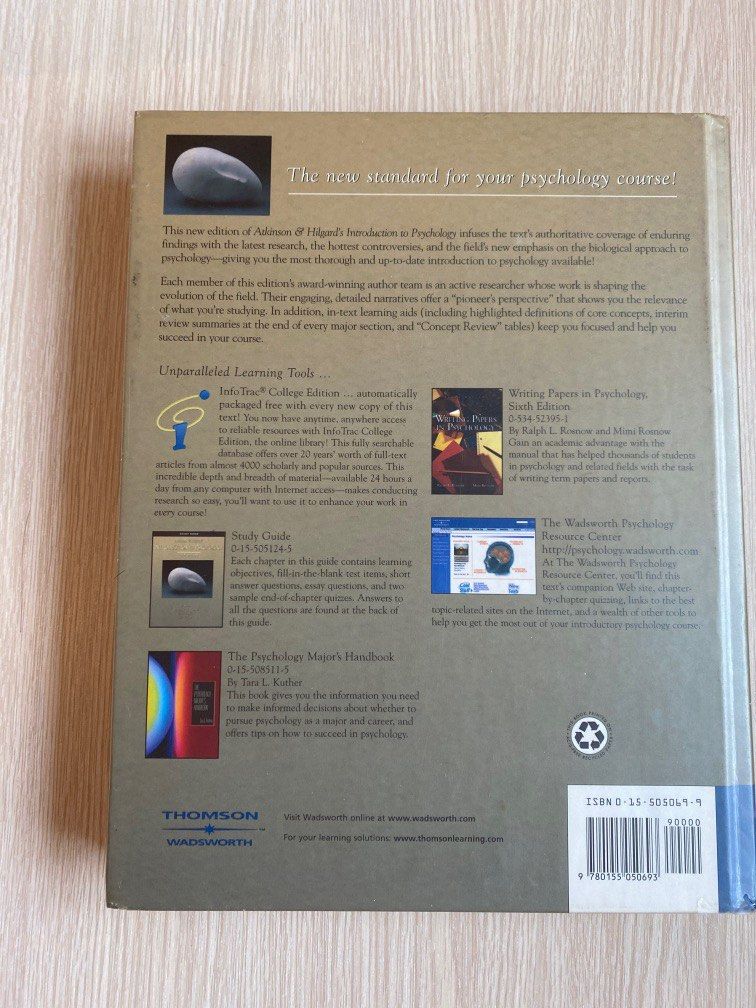 中學大學教科書: Introduction to Psychology (14th edition), 興趣及遊戲, 書本 & 文具, 教科書 ...